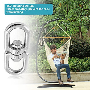 Bonsicoky Heavy Duty M10 304 Stainless Steel Swing Swivel, 360 Degree Rotational Device Hanging Accessory for Web Tree Swing, Hammock Chair, Aerial Yoga, Climbing Rope, Hold Up to 2000LB