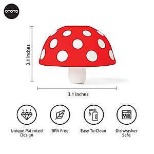 OTOTO Magic Mushroom Small Funnel - Kitchen Funnels for Filling Bottles or Containers - Silicone Funnel, Plastic Funnel for Liquids - 100% Food Safe, BPA-Free, Dishwasher Safe Collapsible Funnel