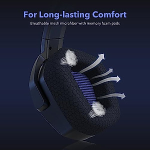 NUBWO N16 Gaming Headset - Noise Canceling Mic, Stereo Sound, and Comfortable Design for PS5, PS4, Xbox One, Switch, PC, Laptop, and Mac (Very PERI)