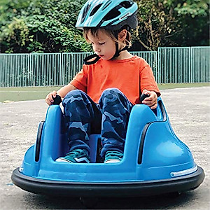 The Bubble Factory Electric RC Kids Bumper Car with Light and Music , Blue Large