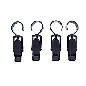 Setesaio 12PCS 4.13 Inch Long Plastic Home Travel Swivel Hanging Laundry Hook 360 Degree Swivel Clothespin Hat Clip Fit Standard Shower Curtain Rod and Curtain Rod and Clotheslines