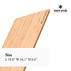 Snow Peak Iron Grill Bamboo Wood Table, Long