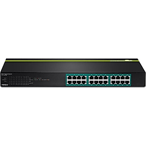 TRENDnet 24-Port Gigabit PoE+ Switch, TPE-TG240G, 24 x Gigabit PoE+ Ports, 370 W Power Budget, 48 Gbps Switch Capacity, Rack Mount Kit Included, Ethernet Network Switch, Metal
