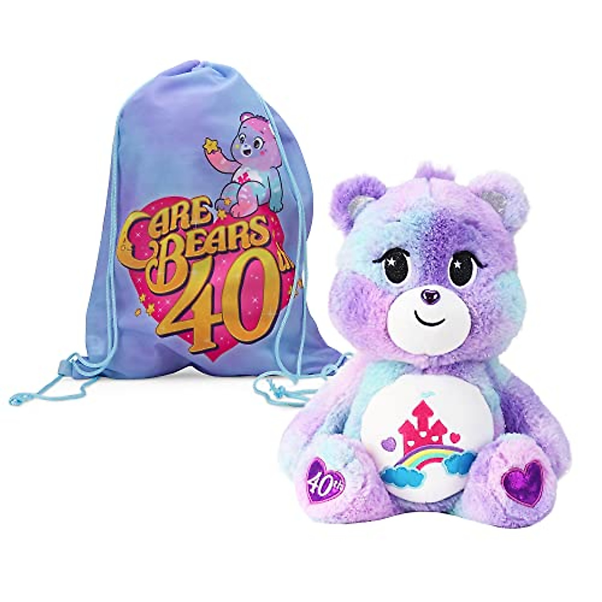 Care Bears Care-a-Lot Bear, 40th Anniversary Slumber Party Set - Amazon Exclusive