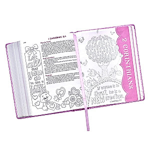 ESV Holy Bible, My Creative Bible For Girls, Hardcover w/Ribbon Marker, Illustrated Coloring, Journaling and Devotional Bible, English Standard Version, Purple Glitter