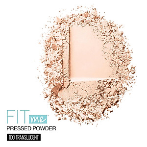 Maybelline Fit Me Matte + Poreless Pressed Face Powder Makeup & Setting Powder, Translucent, 1 Count