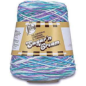 Lily Sugar N Cream Cones Beach Ball Blue Yarn - 1 Pack of 14oz/400g - Cotton - #4 Medium - 706 Yards - Knitting, Crocheting & Crafts