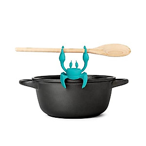 OTOTO Pack of 2 - Aqua the Crab Spoon Rest + Red the Crab Utensil Holder