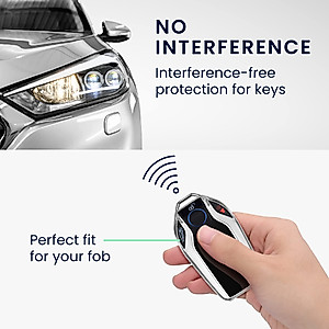 kwmobile Key Cover Compatible with BMW - Silver High Gloss