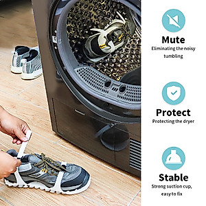 Shoe Rack for Dryer, Shoes Inside Dryer, Drying Sneaker Holder Organizer, 63 Powerful Suction Cups, Unmute, 2 Pack