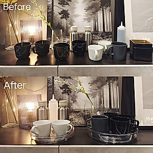 Lazy Susan Organizer Clear Lazy Susan Turntable for Cabinet Pantry Fridge Lazy Susan Spice Rack Plastic 2 Pack (9 inch & 10 inch)