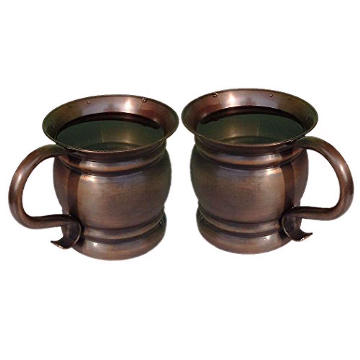 PARIJAT HANDICRAFT Pack of 4 Pure and Authentic Old Fashioned Handcrafted Copper Moscow Mule Mug/Glasses Capacity 14 Ounce