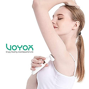 VOYOR Electric Shaver for Women Bikini Trimmer Hair Remover for Face Body, 5 in 1 Groomer Kit Lady Shaver Bikini Razor Women for Hair Trimmer, Cordless Rechargeable Waterproof ES500