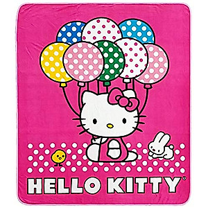 Hello Kitty Blanket - Hello Kitty Sanrio Throw (50 x 60 in) Baloon