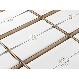 Gooji Thank You Stickers – 500Pcs Roll Greenery Gold Foil Thank You Stamp – 1.5 Inch Thank You Stickers for Packaging – 4 Designs – Ideal for Wedding and Party Favors, Envelopes, Boutiques