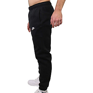 Nike Men's Club Open-Hemmed Pants Black | Black | White SM
