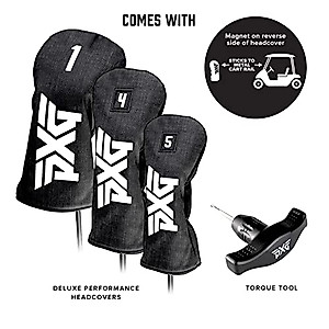 PXG 0211 Z Woods Set Including a 16 Degree Driver, an 18 Degree Fairway and a 25 Degree Hybrid with Graphite Shafts for Left or Right Handed Golfers (Right, Graphite, Regular)