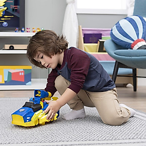 Paw Patrol, Mighty Pups Charged Up Chase Transforming Deluxe Vehicle Preschool Toy with Lights and Sounds