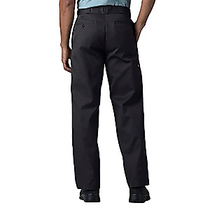 Dickies Men's Loose Fit Double Knee Twill Work Pant, Black, 42W x 30L