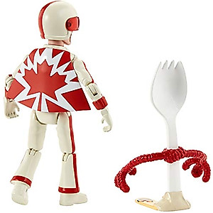 Mattel Disney Pixar Toy Story 4 Storytelling 2-Pack with 3nin Tall Forky and 5.9 in Tall Duke Caboom Posable Figures