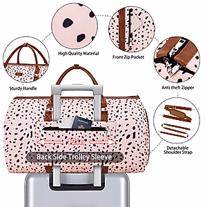 Convertible Garment Duffel Bag for Travel - Carry On Garment Bags With Toiletry Bag Large Weekender Bag for Men Women 2 in 1 Hanging Suitcase Suit Travel Duffel Overnight Bags 4pcs Set