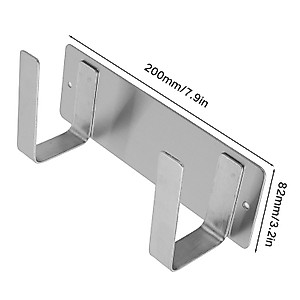 Pot Lid Rack Holder Stainless Steel Pot Lid Organizer Wall Mounted Design Pan Lid Organizer Cutting Board Holder for Place Pot Covers, Cutting Boards,Bakeware Dish Plate,Serving Trays(7.9*3.2in)