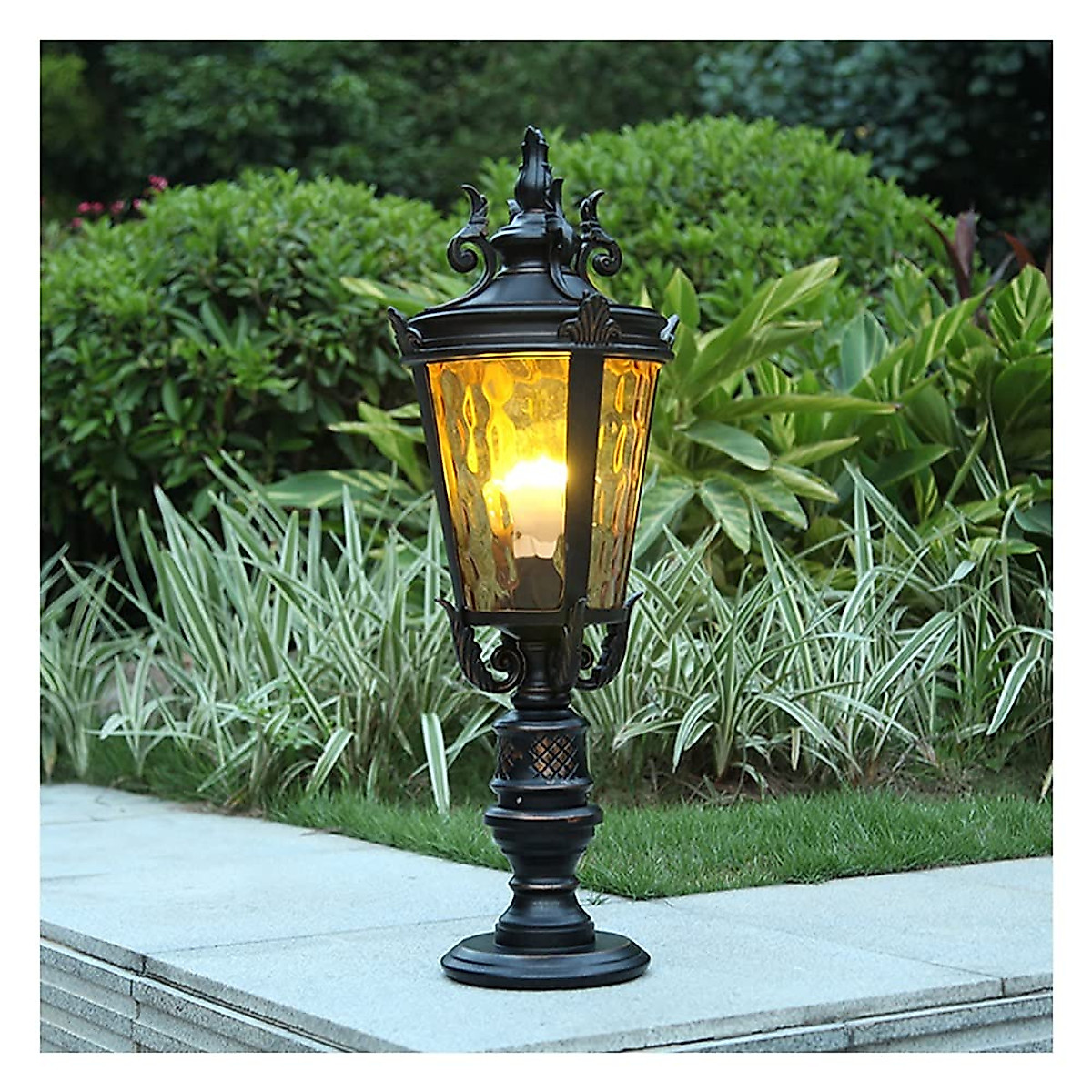 Post Lights Outdoor Post Light Post Cap Lights Outdoor Garden Lamp Warm White Post Pillar Lamp IP23 Waterproof Modern Post for Patio Fence Villa (Large) (Large)