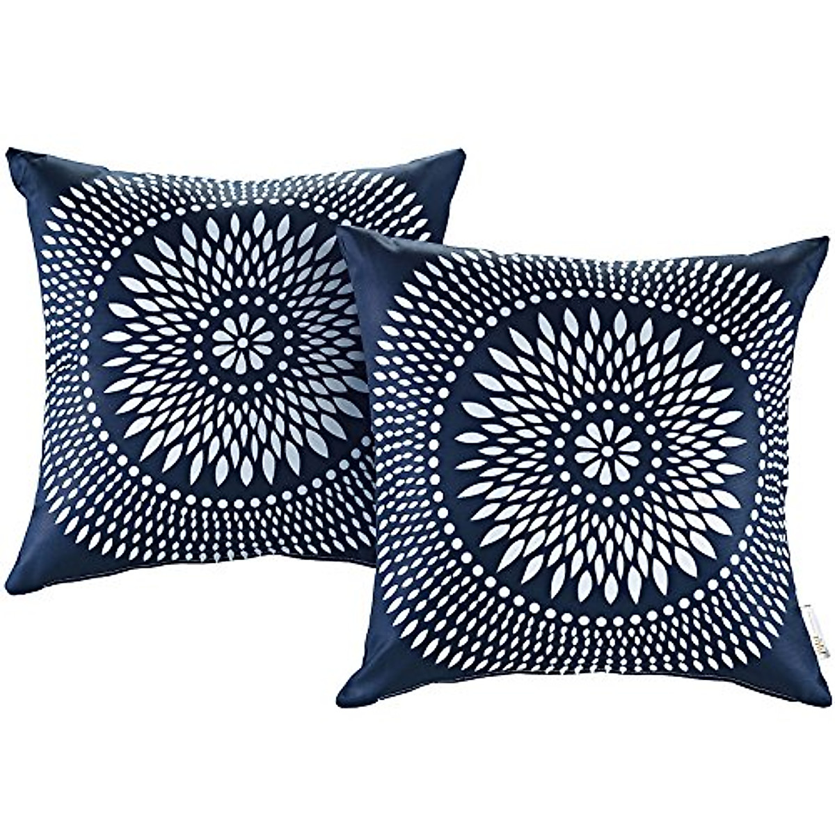 Modway Outdoor Indoor All Weather Patio Throw Pillow in Cartouche