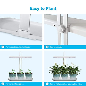 GoGrow LED Plant Light for Indoor Plants, New Generation Desk Grow Light with Timer, Grow Lamp Full Spectrum UV Grow Lights