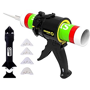 SILIGUN Compact Caulk Gun with Caulking Tools – 10 Oz Caulk Gun with No Rod – 12:1 Push Ratio Caulking Gun for Silicone, Latex, Sealant – Hand Caulking Guns for DIY Use