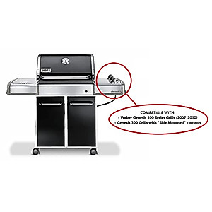 3 Pack Weber 81168 Knobs for Genesis 300 Series Grills (2007-2010)