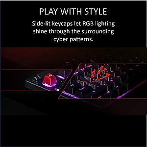 ASUS ROG Gaming Keycap Set - Textured Side-Lit Design for FPS & MOBA Gaming | Accurate Keypress with Strong Grip | Compatible with Cherry MX Switches | Includes Keycap-Puller Tool for Easy Installatio
