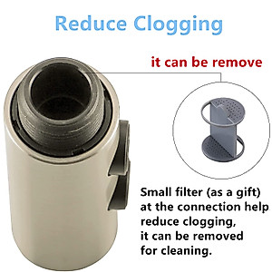 PULL Down kitchen faucet spray head G1/2 male or 13/16inch 2 Functions kitchen faucet head Replacement Part Pull Out Spray Head Kitchen Faucet Compatible for kraus/Giagni facuet brands Brushed Nickel