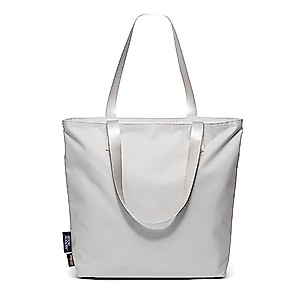 Simple Modern Tote Bag for Women | Medium Water-Resistant Laptop Purse with Compartments and Zipper Top | Shoulder Bag with Pockets for Work, Travel & School | Almond Birch