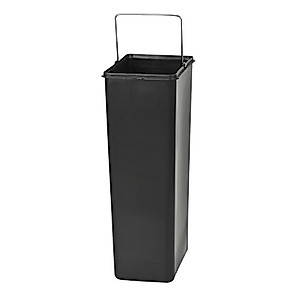 The Step N' Sort 16 Gallon, 3 Compartment Trash and Recycling Bin in Black, Large (900603B)
