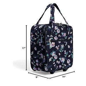 Vera Bradley Women's Softside Underseat Rolling Work Bag, Navy Garden, One Size