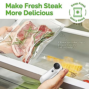 Bag Sealer - 2 in 1 Bag Sealer Heat Seal with Cutter, Chip Bag Sealer Mini, Rechargeable Plastic Bag Sealer Small Kitchen Gadgets for Plastic Bags, Snack Bags, Food Storage