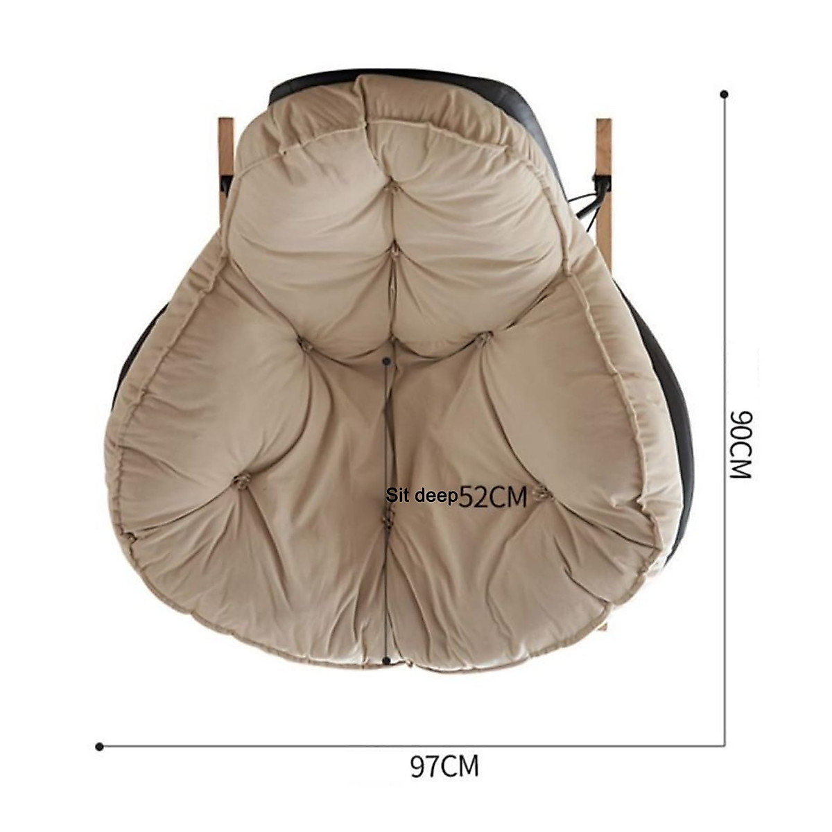 HARELA Outdoor Patio Rocking Chair, Padded Cushion Rocker Recliner Chair, Patio Rocker Recliner Chair for Balcony Front Porch Garden Living Room, Modern Lounge Chair (Color : Gray)