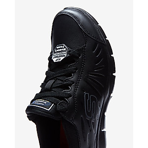 Skechers for Work Women's Eldred Work Shoe, Black, 9 M US