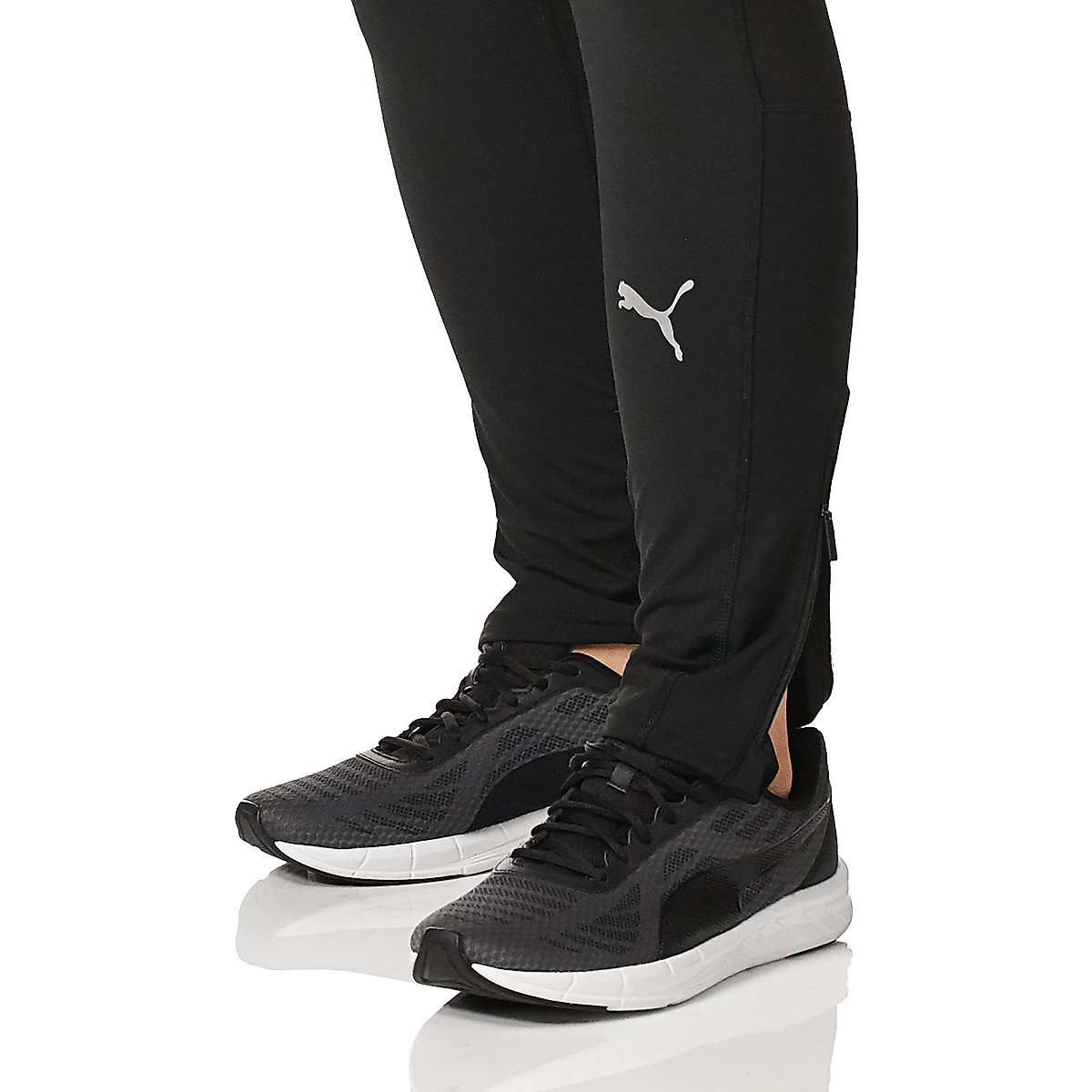 PUMA mens Run Favorite Long Tights Leggings, Puma Black, Medium US