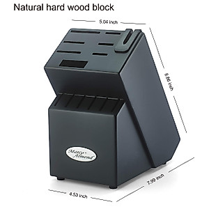 Marco Almond KYA24B 14 Piece Kitchen Stainless Steel Knife Set with Built-in Knife Sharpener + Marco Almond MA62 Cheese Graters Set of 2