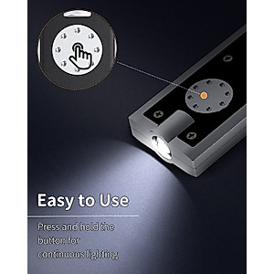 Uniclife 10 Pack Mini LED Keychain Flashlight 12 Lumen Portable Ultra Bright Light Battery Powered Flat Black Torch for EDC Outdoor Camping Hiking and Emergency Lighting (Batteries Included)