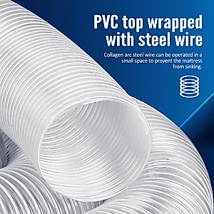 AISIMEE Heavy PVC 4" x 50' Dust Collection Hose,Flexible Clear Debris and Fume Collection Hose with Stainless Steel Hose Clamps for Dust Collectors with 4" Ports, Ideal for Shop Vacuums