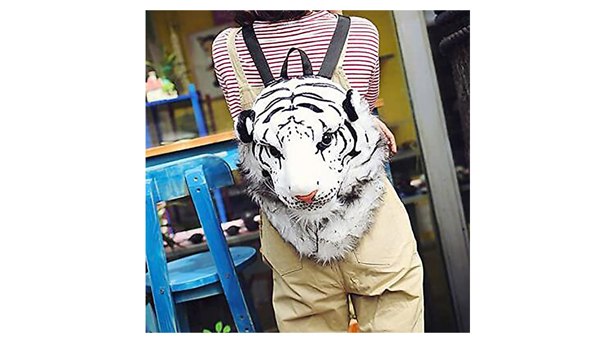 Stone Mice White Tiger Backpack | 3D Animal Avatar Bag