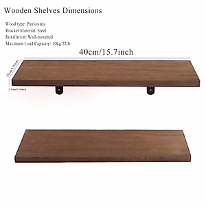 Giaford Wooden Floating Shelves Set of 2,Wall Shelves for Storage Display and Organization Farmhouse Shelf for Bedroom, Bathroom,Living Room and Kitchen