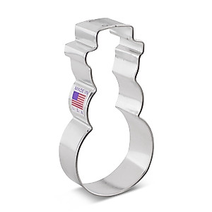 Snowman with Hat Cookie Cutter, 4" Made in USA by Ann Clark