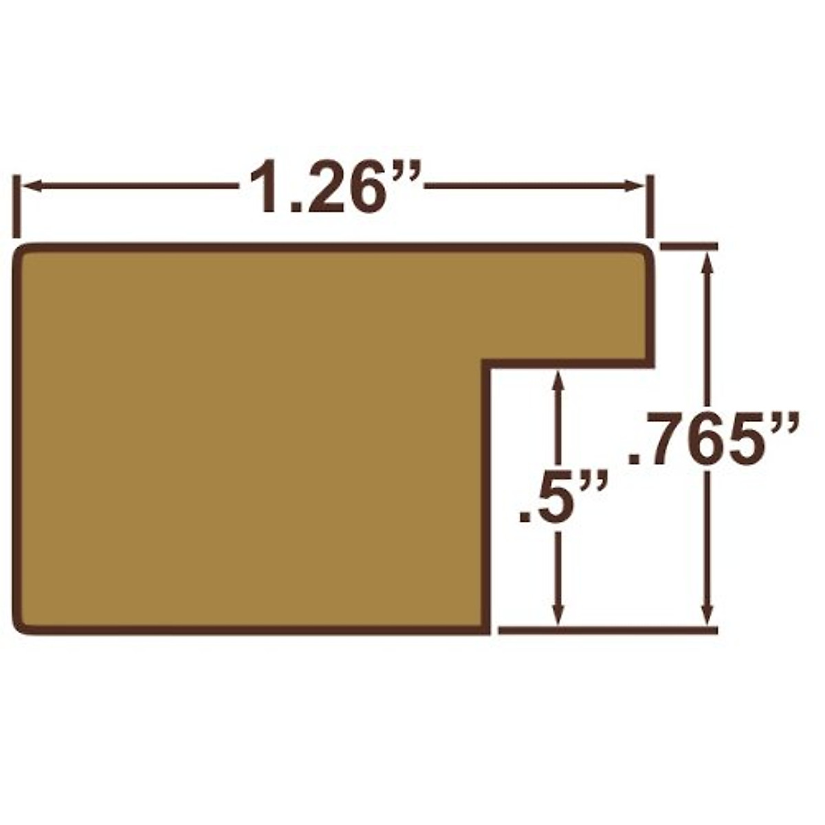 Craig Frames FM26DKW 16 by 20-Inch Picture Frame, Smooth Wrap Finish, 1.26-Inch Wide, Dark Brown