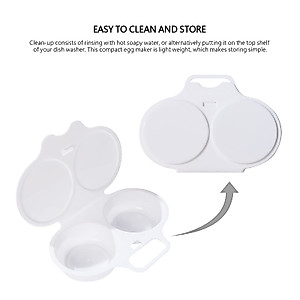 Microwave Egg Maker with 2 Cavity, Kitchen Essentials Food Grade cooking Ware, Microwaveable and Easy to Cook in 45 Seconds