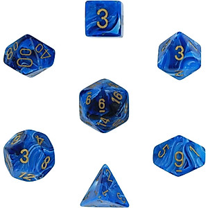 Chessex CHX27436 Dice-Vortex Blue/Gold Set
