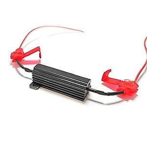 zipelo 4Pcs LED Load Resistors, 50W 6OHM Fix Blink Error Code Warning Cancellor with T-Clamp, Car Accessories (Black)